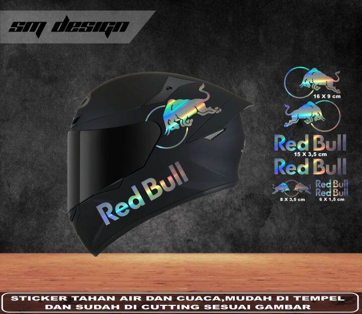 Stiker Helm, Sticker helm FullFace 1 Set Variasi Redbull | Lazada Indonesia