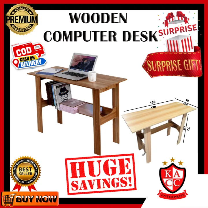 KACC Wooden Office Desk Writing Desk Bedroom Study Table Work Table ...