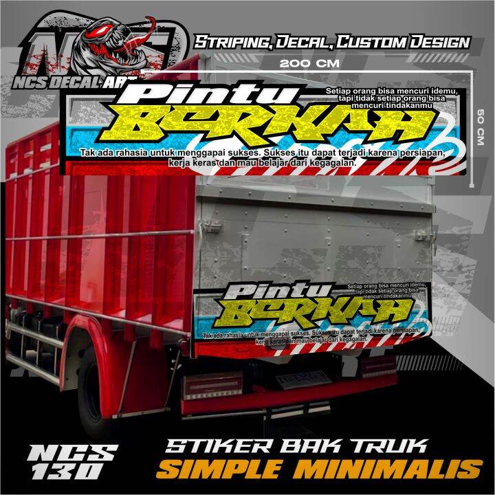 Stiker Variasi Simple Pintu Belakang Bak Truk Bisa Untuk Semua Truk ...