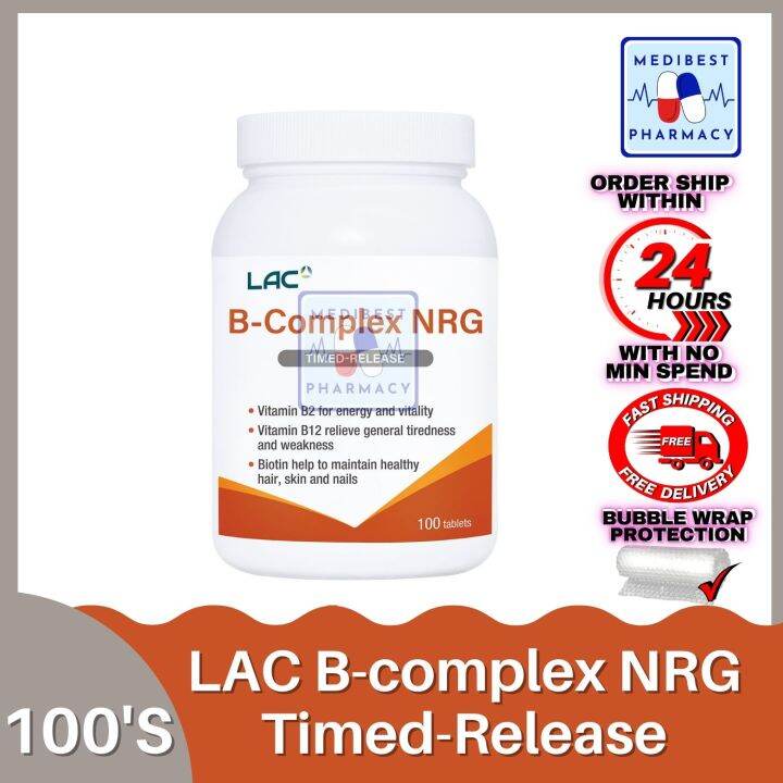 LAC B-Complex NRG (ENERGY)- 100 Tablets | Lazada