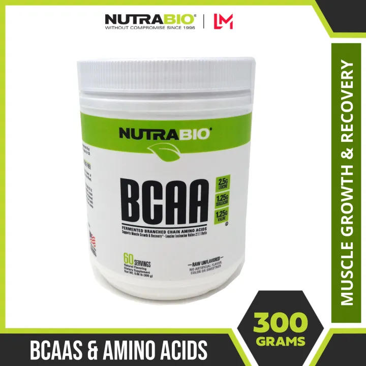 NutraBio BCAA Natural Powder 300G and 400G | Lazada PH
