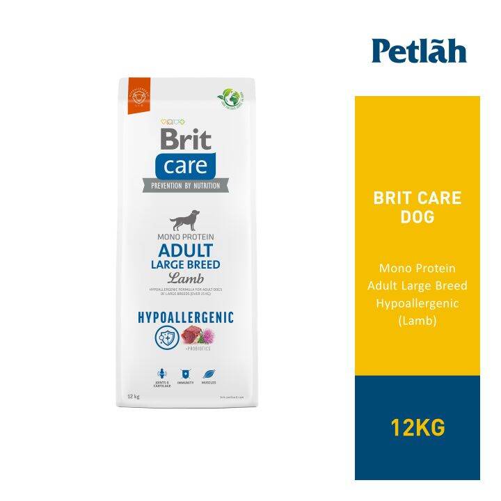 Brit Care Dog Mono Protein Adult Large Breed Lamb Hypoallergenic 12kg | Lazada