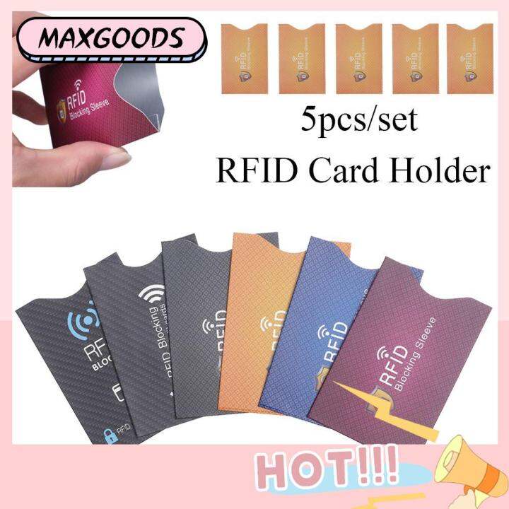 5PCS Case Covers Anti Theft for RFID Credit Card Protector Blocking ...