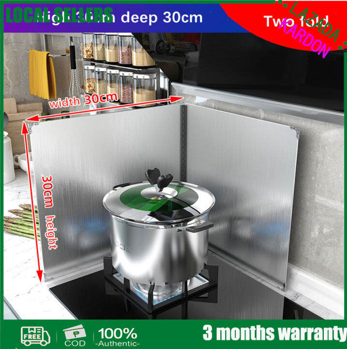Stainless steel kitchen gas stove cooking oil overflow baffle high ...