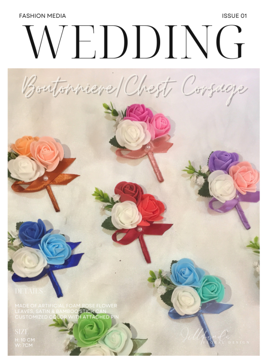 Jillfinds.ph Flower Boutonniere Chest Corsage with Pin Brooch ...