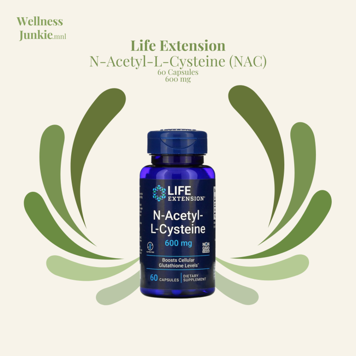 Life Extension N-Acetyl-L-Cysteine NAC 600 mg 60 Capsules | Lazada PH