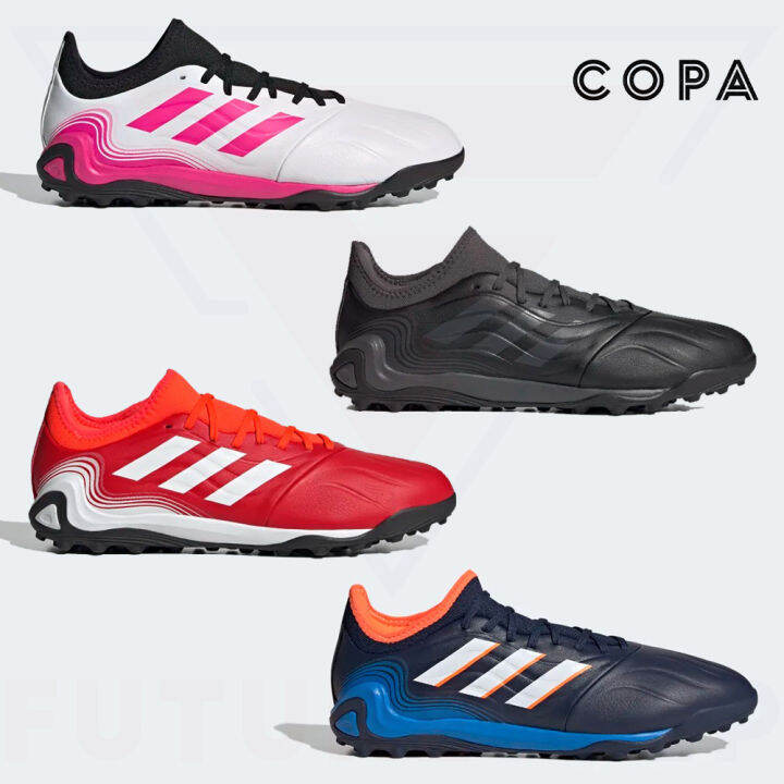รองเท้าฟุตบอลร้อยปุ่มหนังแท้ สำหรับหญ้าเทียม adidas Copa Sense.3 TF ...