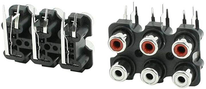 1PC RCA 6 CHANEL PCB Mount Female Outlet Jack Connector | Lazada PH