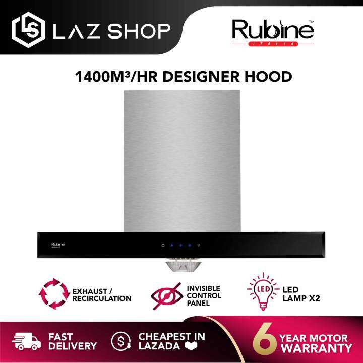 Rubine 1400 m³/hr Essential Series T-Hood Cooker Hood RCH-BOXLINE X ...