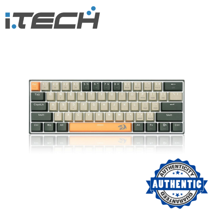 Redragon K606 Lakshmi Gaming Keyboard Orange Grey Black [Brown] | Lazada PH