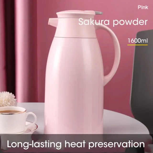 1L/1.6L Large Capacity Thermal Insulation Pot Portable Heat Kettle Coffee Tea Vacuum Flasks ...