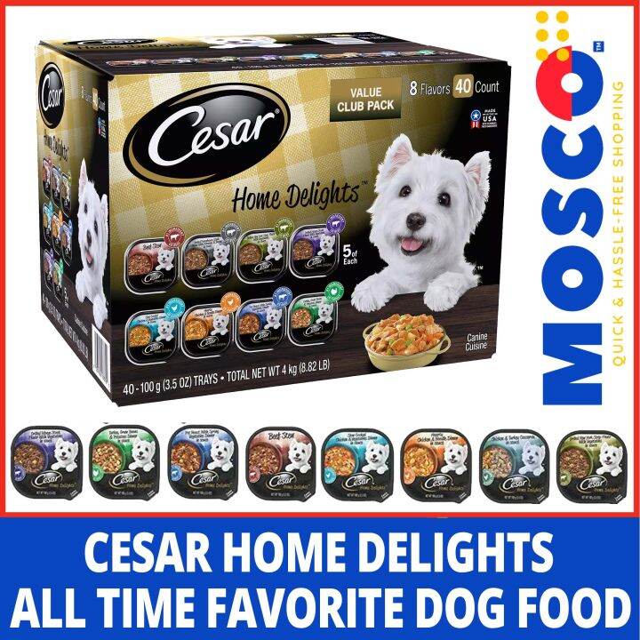 Authentic Cesar ASSORTED Home Delights For Dogs Food Dog Wet Food Dog ...