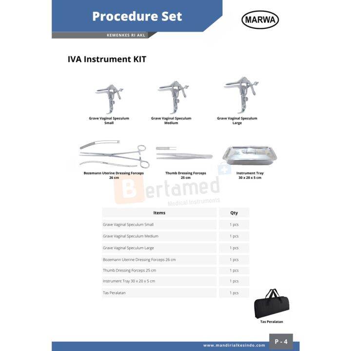 Iva Kit / Iva Instrument Kit / Iva Set | Lazada Indonesia