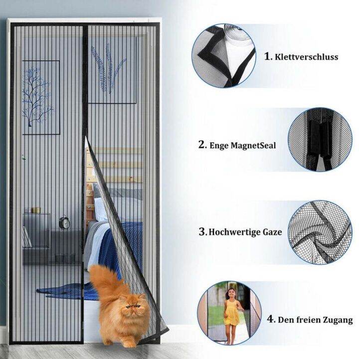 Insect Protection Door Fly Screen with Magnetic Lock Lamellar Curtain ...