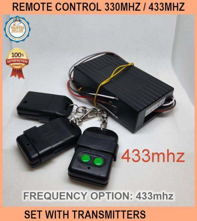 Remote Control 330mhz / 433mhz SET With 3 Transmitters & 1 Receiver ...