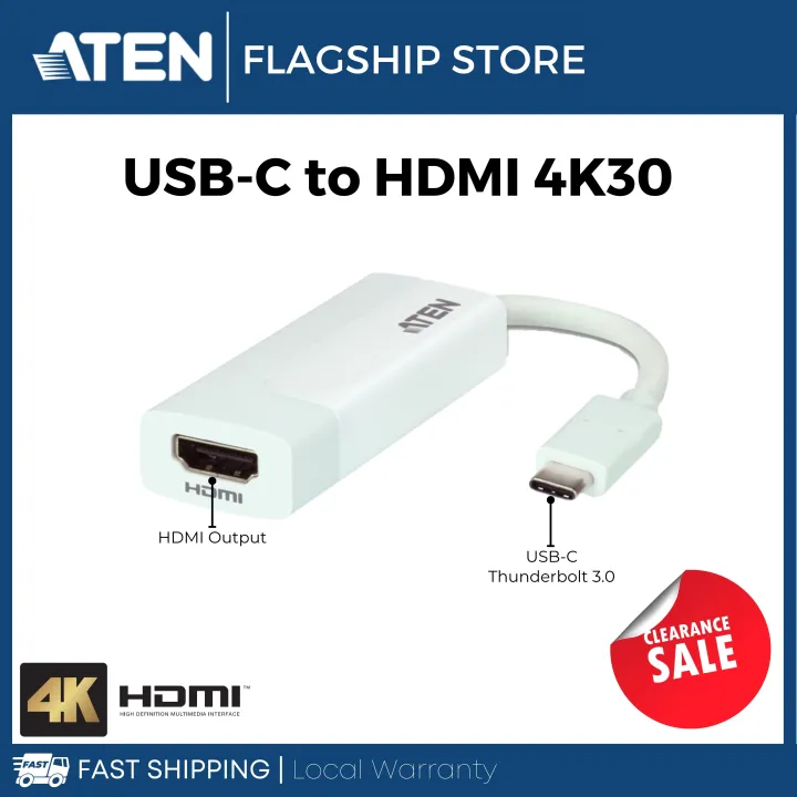 ATEN Type-C to HDMI USB Converter Adapter [CLEARANCE SALE] Cable Thunderbolt 3 [ UC3008 ...