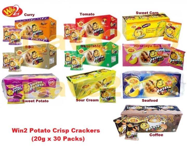 Win2 Potato Crisp (20g x 30 Packs) - 10 Flavours | Lazada