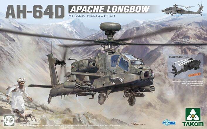 พลาสติก โมเดล ประกอบ takom สเกล1/35 AH-64D APACHE LONGBOW + BONUS ...