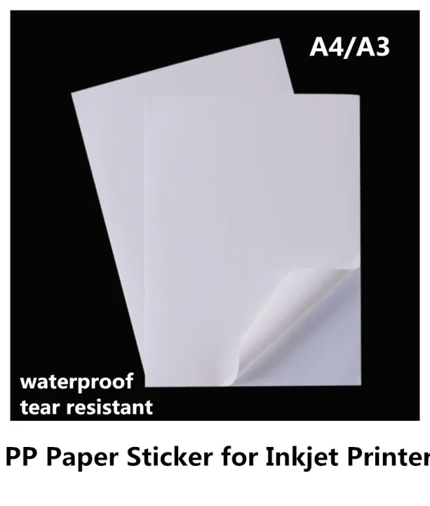 A4/ขนาด A3 Matte/Glossy Sur Waterproof PP Paper Sticker For Inkjet ...
