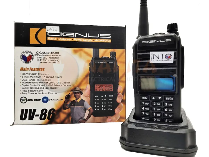 Cignus UV86 Two Way Radio VHF UHF NTC Type Approved Radio | Lazada PH