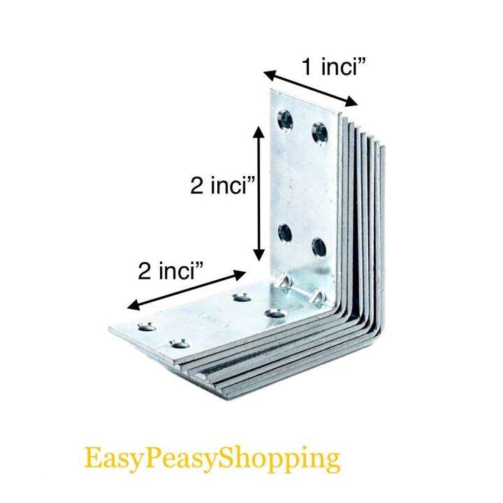L-Shaped Bracket 1'' x 2'' /Siku L Bracket/ Sesiku L/Plat Besi (READY ...