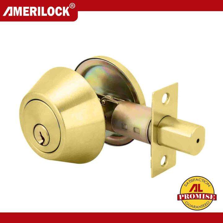 AMERILOCK Deadbolt Door Lock Set Single Cylinder (AL 101) Stainless ...