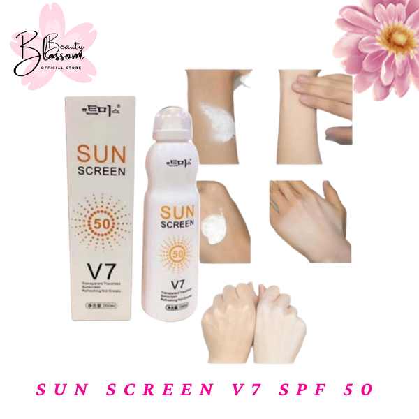 SUN SCREEN V7 SPF50 Transparent Traceless Sunscreen, Refreshing Not ...