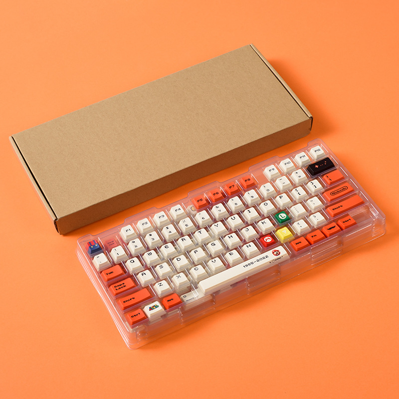 PBT Super Mario Keycaps 122 pieces Cheery Height Red Keycaps Fits All ...