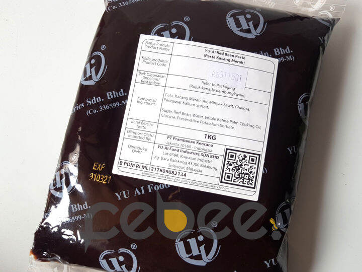 Yu-Ai Red Bean Paste Pasta Kacang Merah Filling Repack 250g & 1kg | Lazada Indonesia