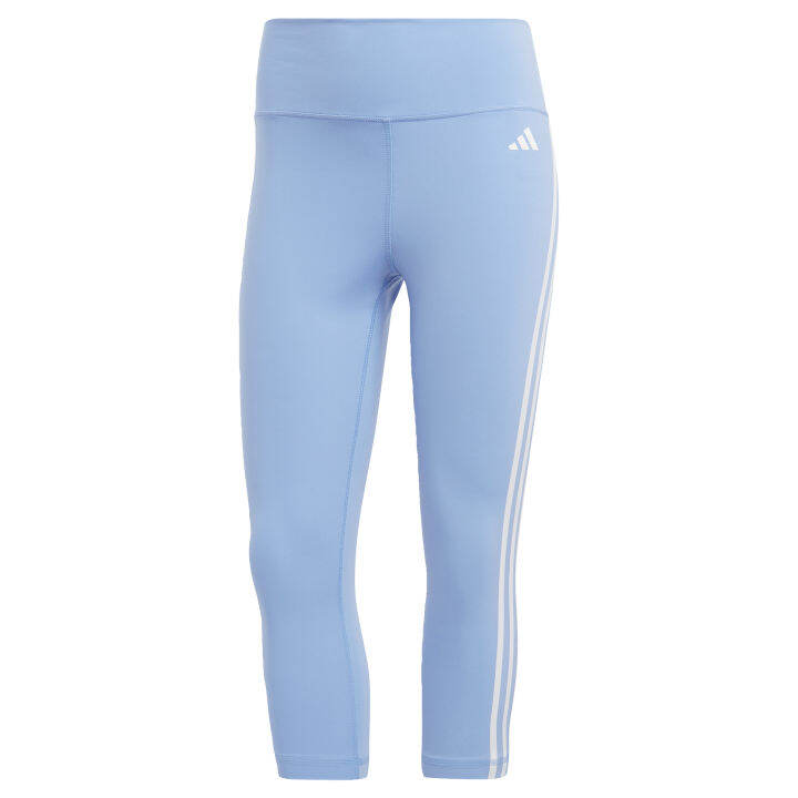 adidas เทรนนิง กางเกงรัดรูปสามส่วนเอวสูง Train Essentials 3-Stripes ...