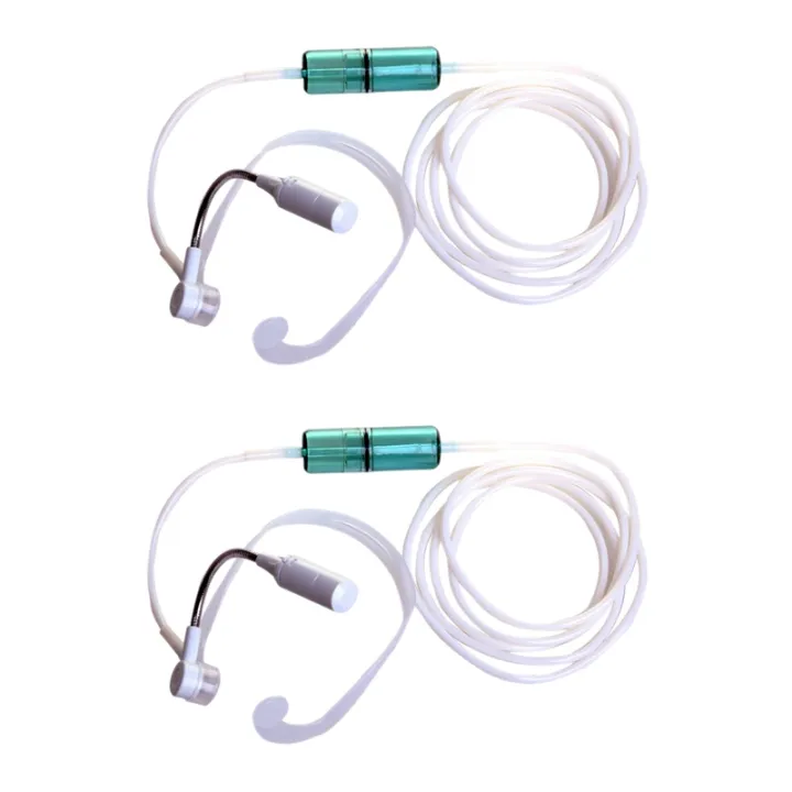 2X Headset Nasal Type Oxygen Cannula 2M Silicone Straw Tube ...