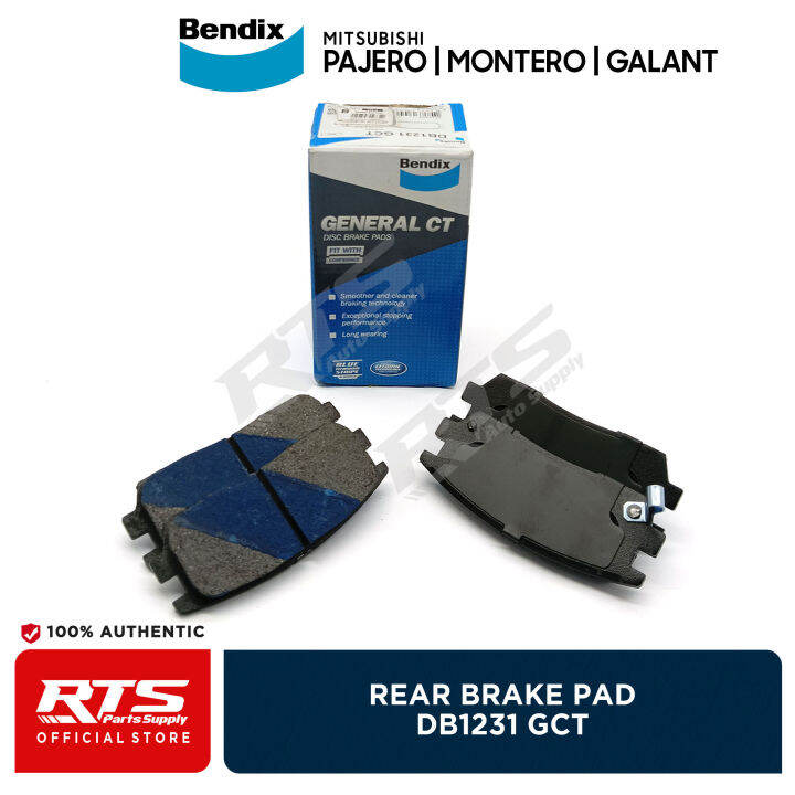 Bendix Rear Brake Pad Mitsubishi Pajero Montero 92 - 03 / Galant 2.5 DB1231 GCT | Lazada PH