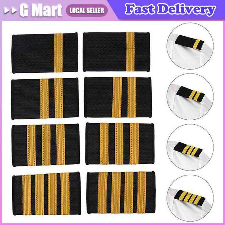 ⭐【LazTop Seller】【2pcs/1Pair】 Epaulettes for Pilot Badge Professional ...