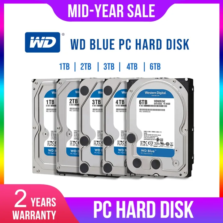 (100% ORIGINAL+LOCAL) WD Western Digital Blue 1TB 2TB 3TB 4TB Hdd Sata ...