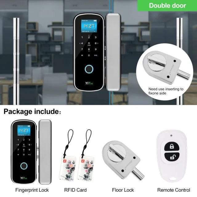 Office And Homes Glass Door Fingerprint Intelligent Password Swipe Card ...