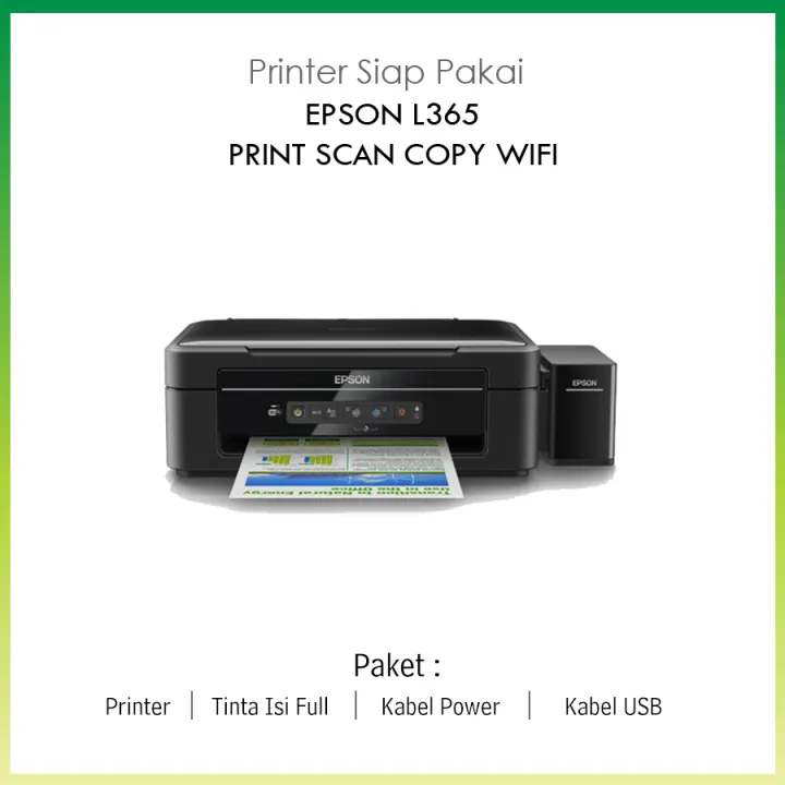 PRINTER SECOND EPSON L365 PRINT SCAN COPY WIFI | Lazada Indonesia
