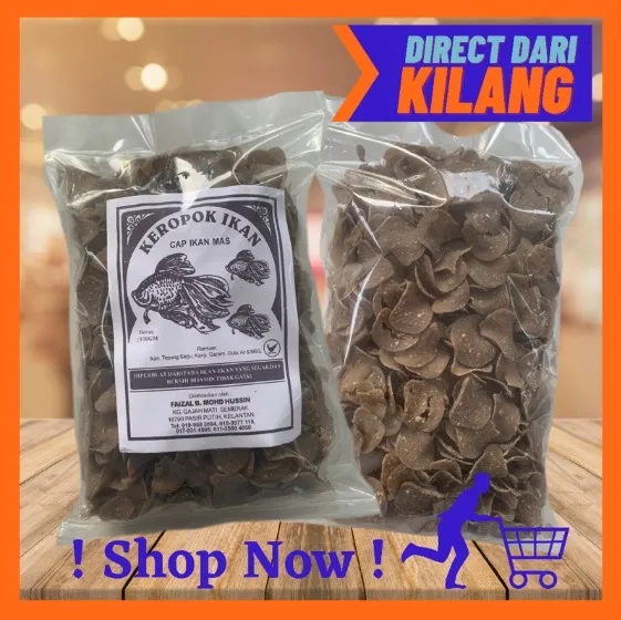 KEROPOK BABY Rasa Lebih Ikan Tamban | 500g | Cap Ikan Mas | Cap Rama ...