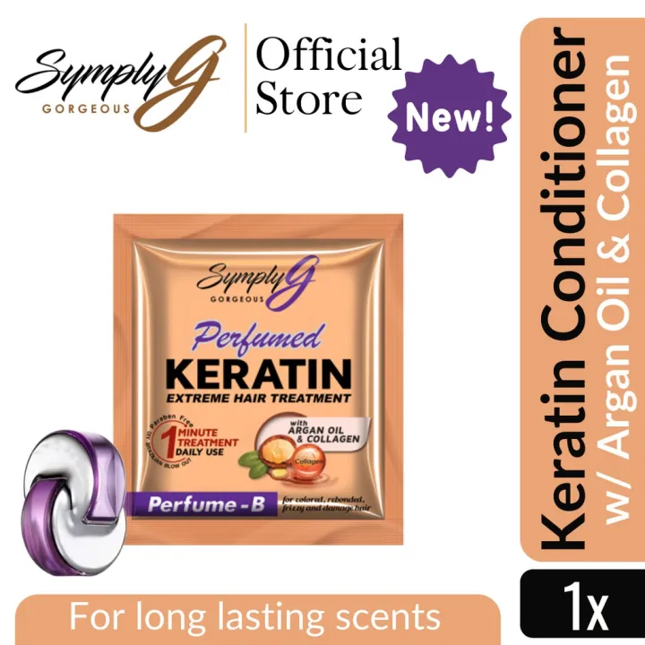 SymplyG Perfumed Keratin Conditioner w Argan Oil and Collagen 14ml ...