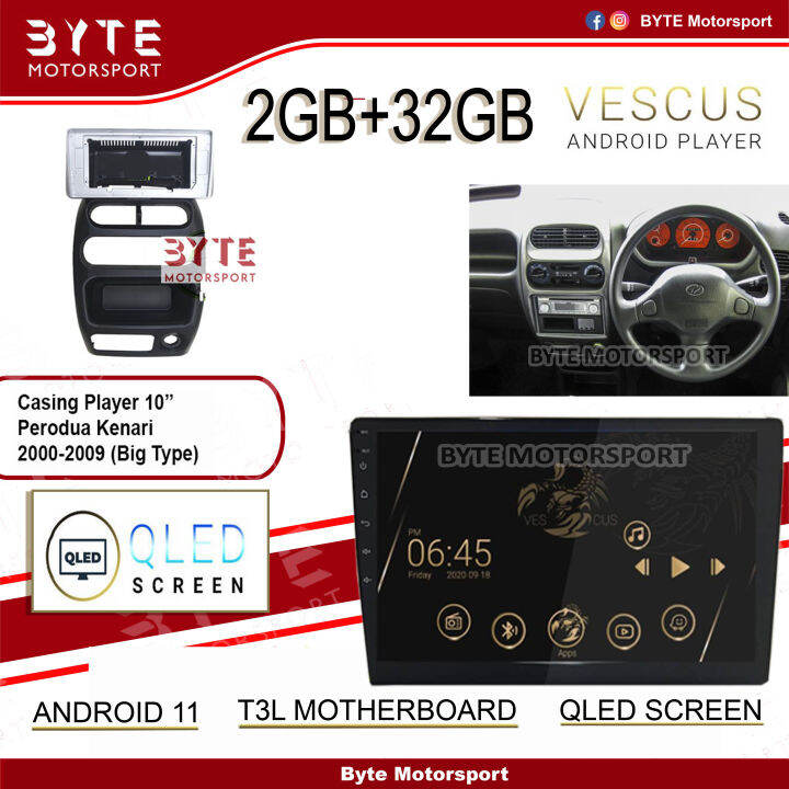 🦂VESCUS 🦂[2+32] DSP 📳4G Sim📳 Octa-Core Processor QLED Screen Perodua Kenari Android Player T3L ...