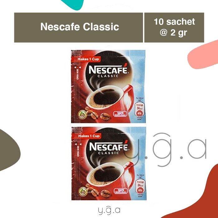 Nescafe Classic Klasik Sachet (10 sachet 2gr) | Lazada Indonesia