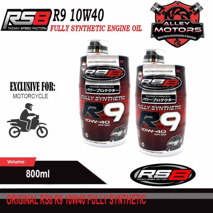 RS8 R9 10W40 FULLY SYNTHETIC 800ML l ENGINE OIL By Alley Motor | Lazada PH