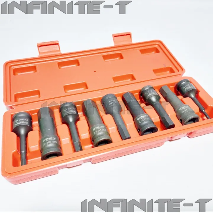 Srunv 9 Pcs. Allen Impact Bit Socket Set (1/2" Drive) | Lazada PH