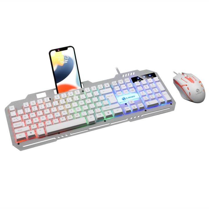 T25 Gaming Keyboard and Mouse Set Colorful LED Backlight Ergonomic ...