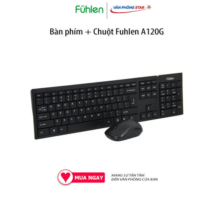 Bàn phím + Chuột Fuhlen A120G kích thước Full size, kết nối USB, độ ...