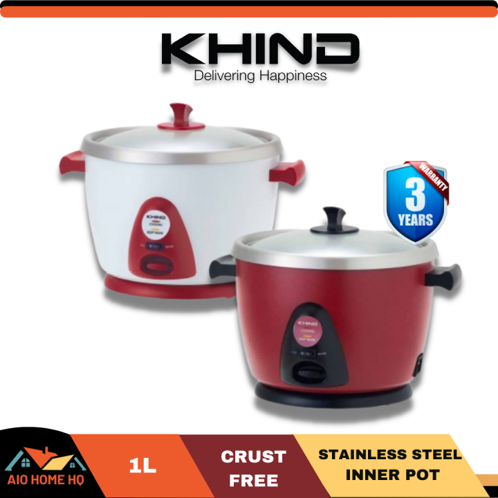 Khind Anshin Rice Cooker 1.0L RC110M Stainless Steel Pot | Lazada