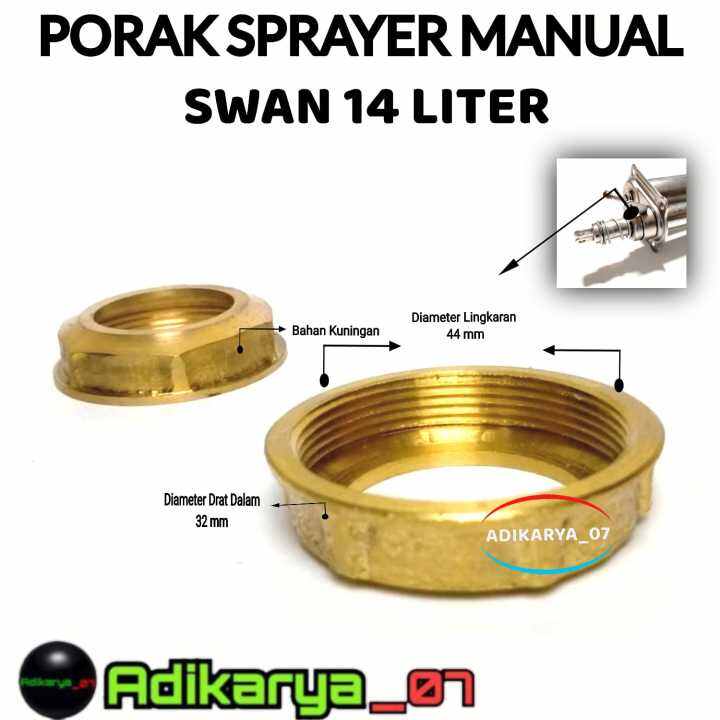 Porak pompa tabung sprayer manual tutup tabung SWAN 14 liter | Lazada ...