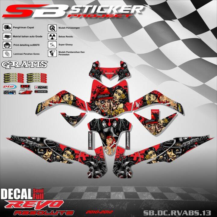 DECAL FULL BODY REVO ABSOLUTE- DECAL STICKER FULL BLOCK HONDA REVO ...