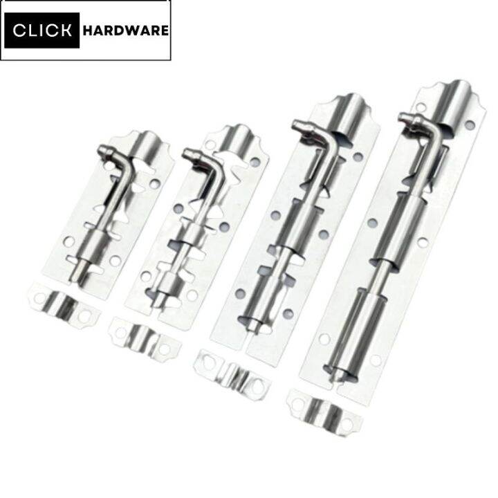 Stainless Steel Door Latch Sliding Lock Barrel Bolt Latch Hasp Staple ...