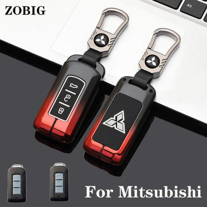 ZOBIG Zinc alloy for Mitsubishi Key fob Cover Key Fob Case for ...
