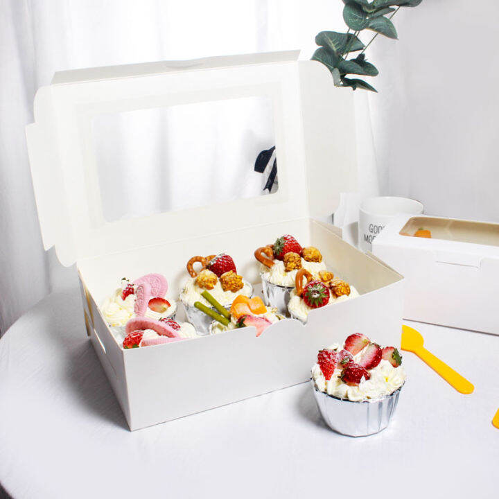 Cake box egg tart box Hokkaido Qifeng cupcake box disposable high-grade ...